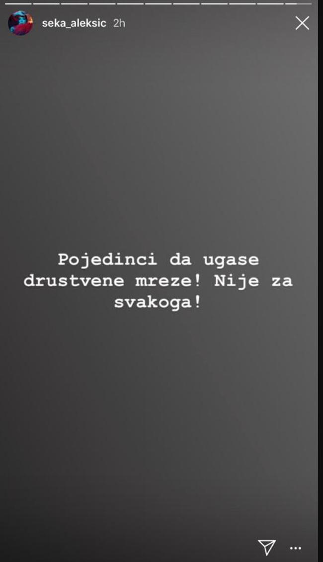 Nakon eksplicitnog snimka Dare Bubamare, oglasila se Seka Aleksić