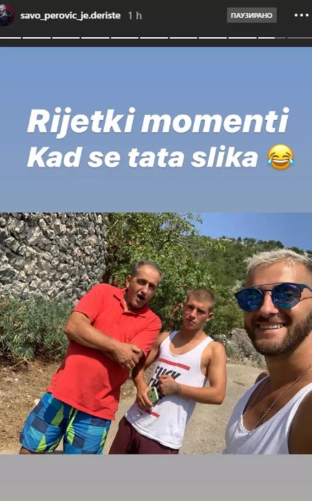RIJETKI MOMENTI: Savo Perović sa ocem