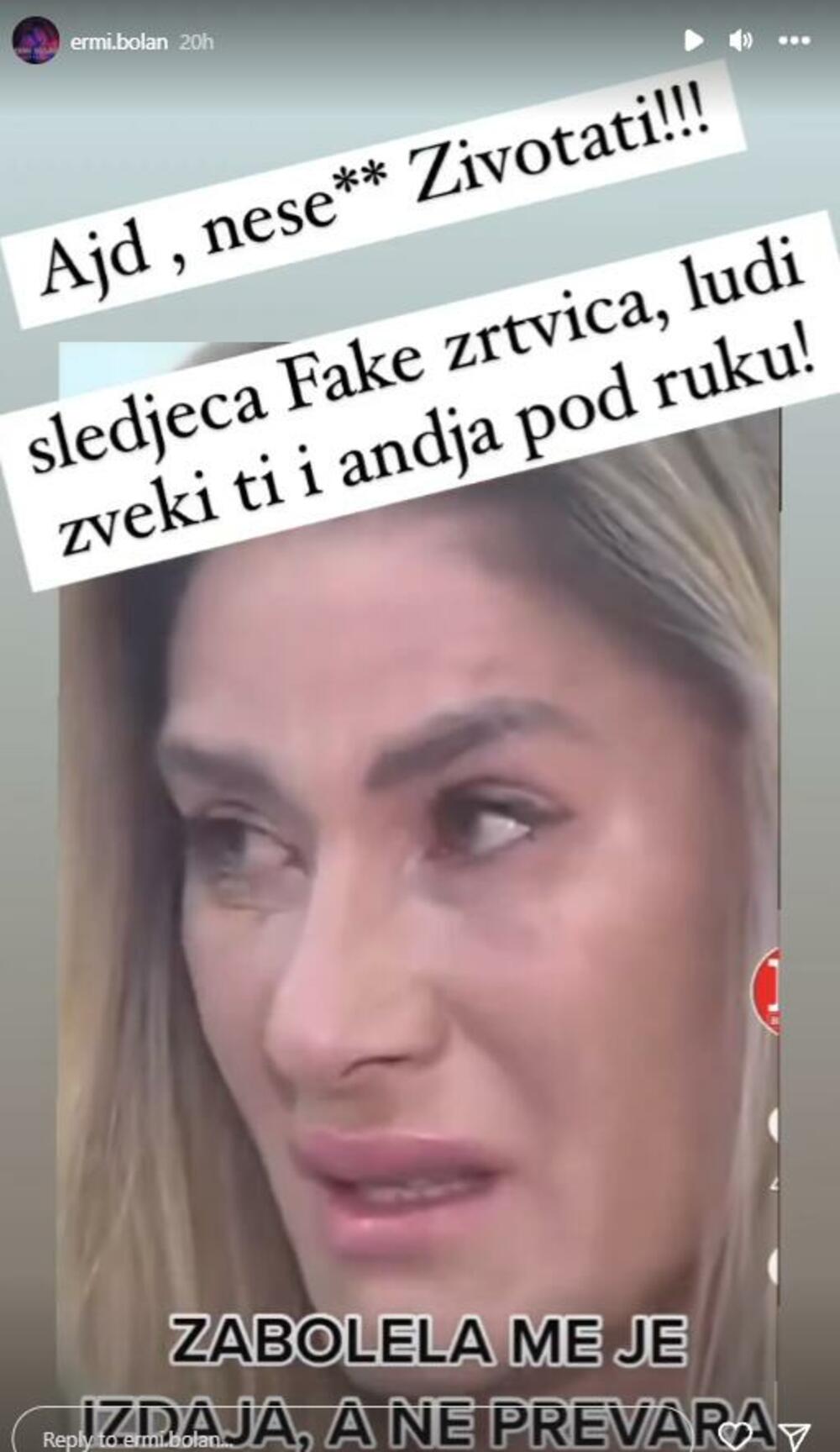 SLJEDEĆA FEJK ŽRTVICA: Ermina Pašović raskrinkala Zvezdanovu Anu